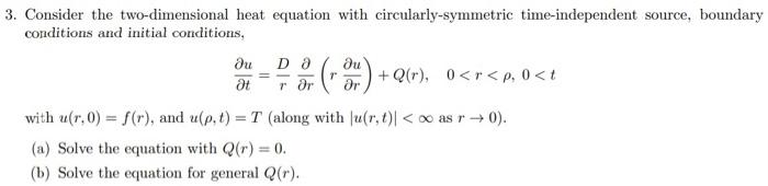 Solved Consider the two-dimensional heat equation with | Chegg.com