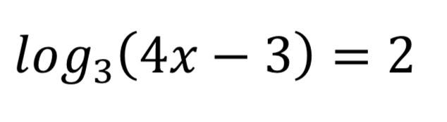 Solved log3 (4x 3) = 2 | Chegg.com