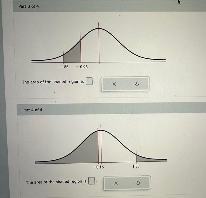 Solved Find each of the shaded areas under the standard | Chegg.com