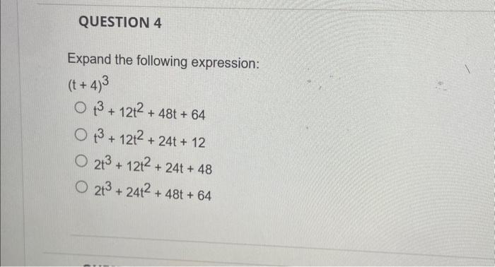 Solved Expand the following expression: | Chegg.com
