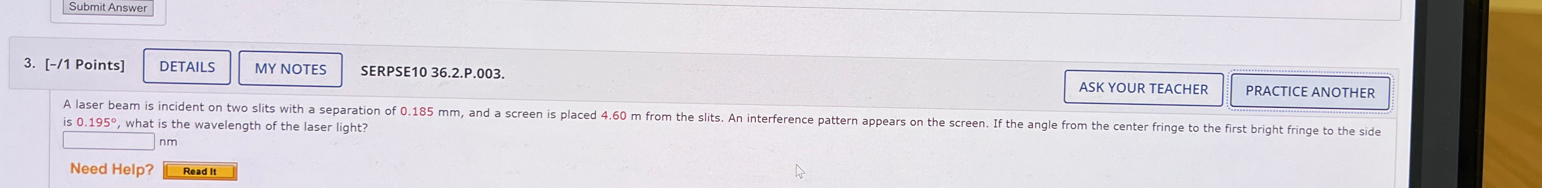 Solved Submit Answer3. [-/1 ﻿Points] | Chegg.com