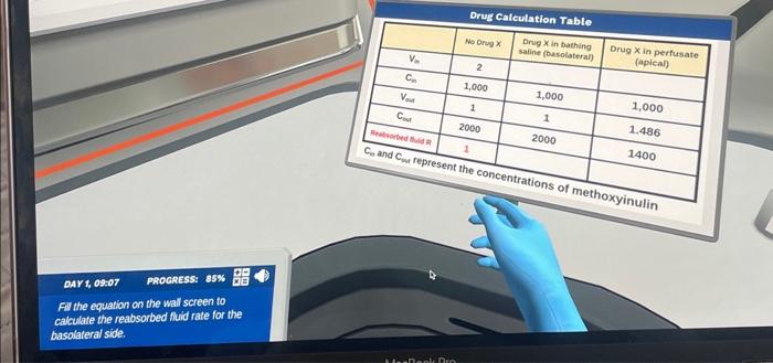 Solved fill in equation on the wall screen to calculate the | Chegg.com