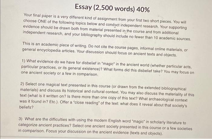 Your Final Paper Is A Very Different Kind Of 