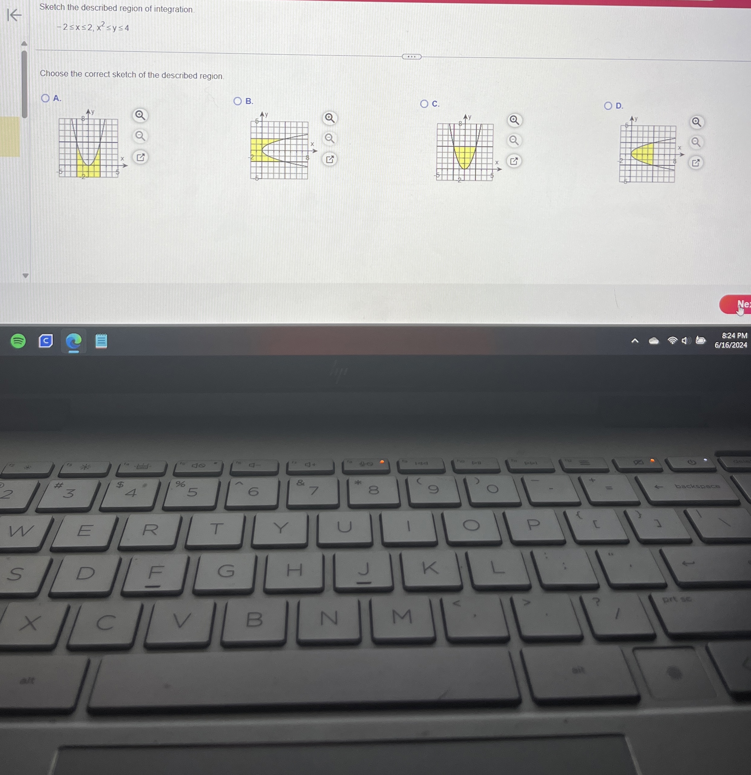 Sketch the described region of | Chegg.com