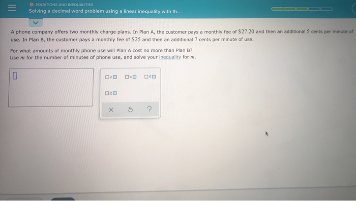 Solved O EQUATIONS AND INEQUALITIES Solving a decimal word | Chegg.com
