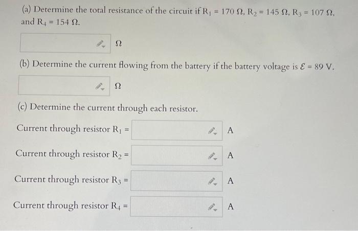 Solved (a) Determine the total resistance of the circuit if | Chegg.com
