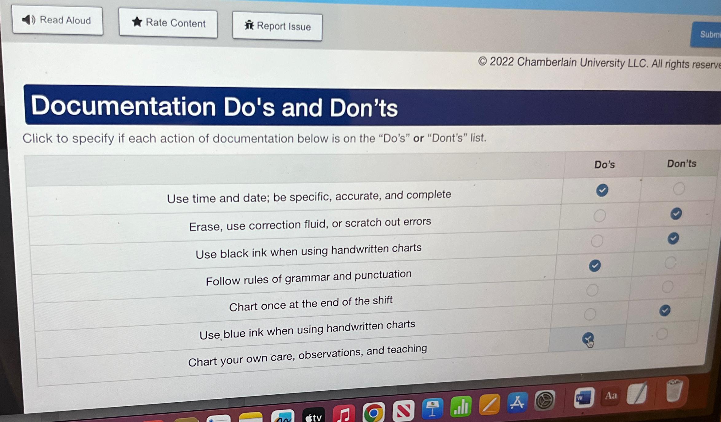 Solved C 2022 ﻿Chamberlain University LLC. ﻿All rights | Chegg.com
