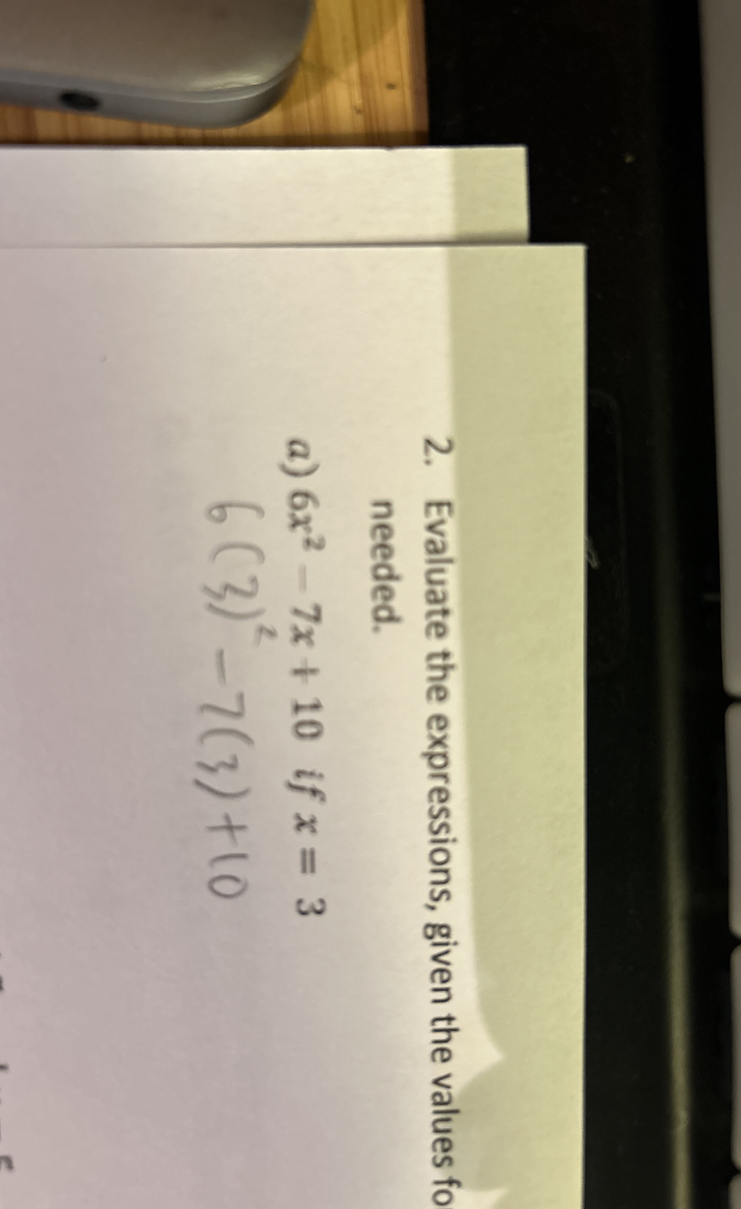 Solved Evaluate the expressions, given the values fo | Chegg.com