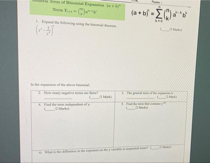 Solved Geralm of Biomal Expo Them I- (a + b) = {ma** HO MA | Chegg.com
