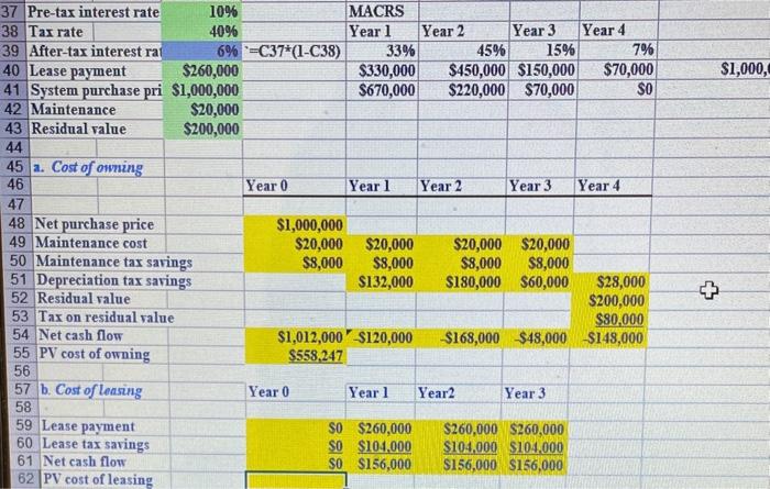 Solved using excel, what formula is needed how would i type | Chegg.com