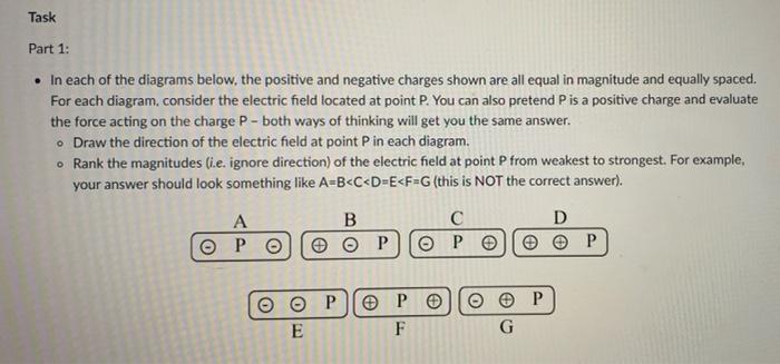 Solved Task Part 1: • In each of the diagrams below, the | Chegg.com