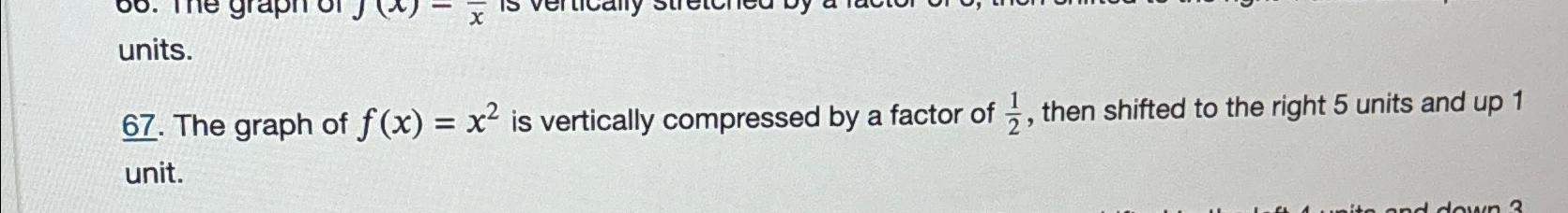 Solved The graph of f(x)=x2 ﻿is vertically compressed by a | Chegg.com