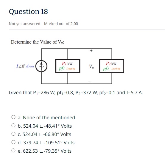 Solved Question 18Not yet answered Marked out of | Chegg.com