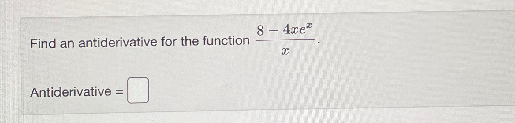 Solved Find an antiderivative for the function | Chegg.com
