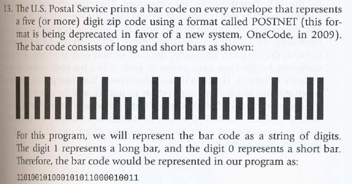 The U.S. Postal Service prints a bar code on every | Chegg.com
