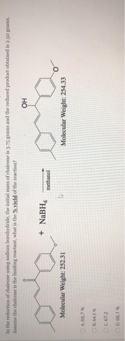 Solved In the reduction of chalcone using sodium | Chegg.com
