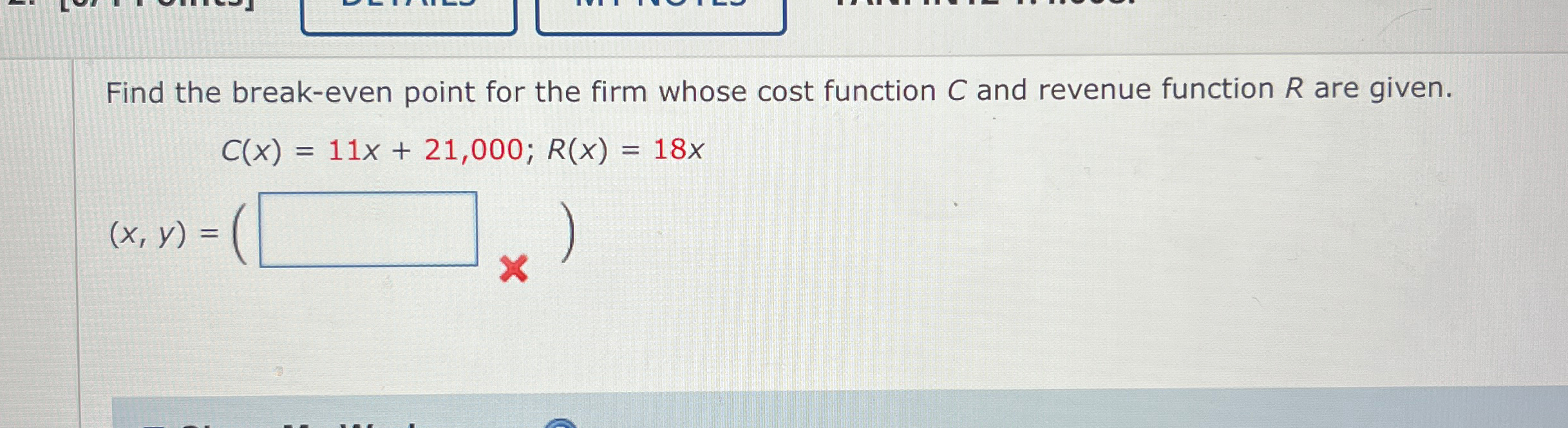 Solved Find the break-even point for the firm whose cost | Chegg.com
