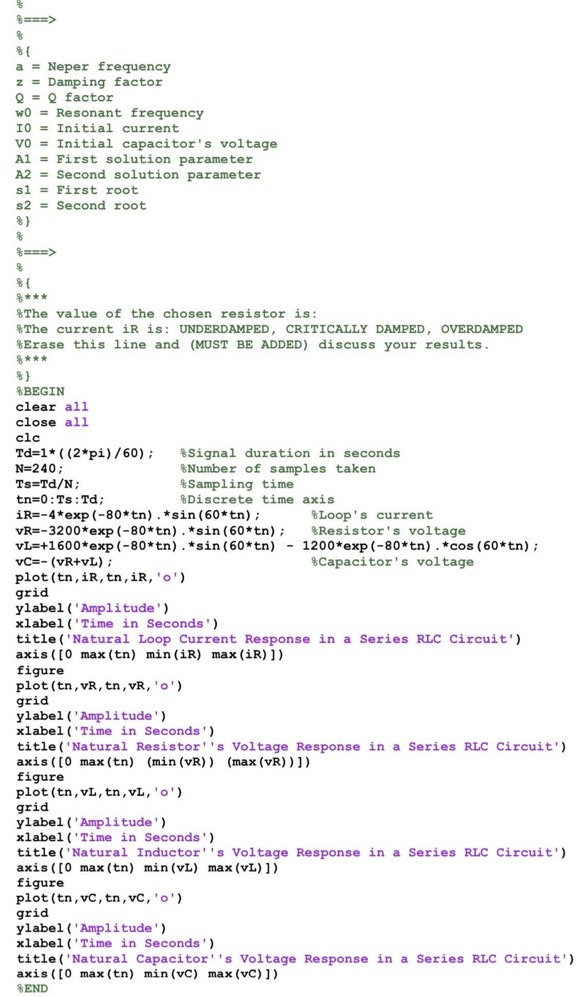 Solved Task 01:Compute the current's natural response of the | Chegg.com