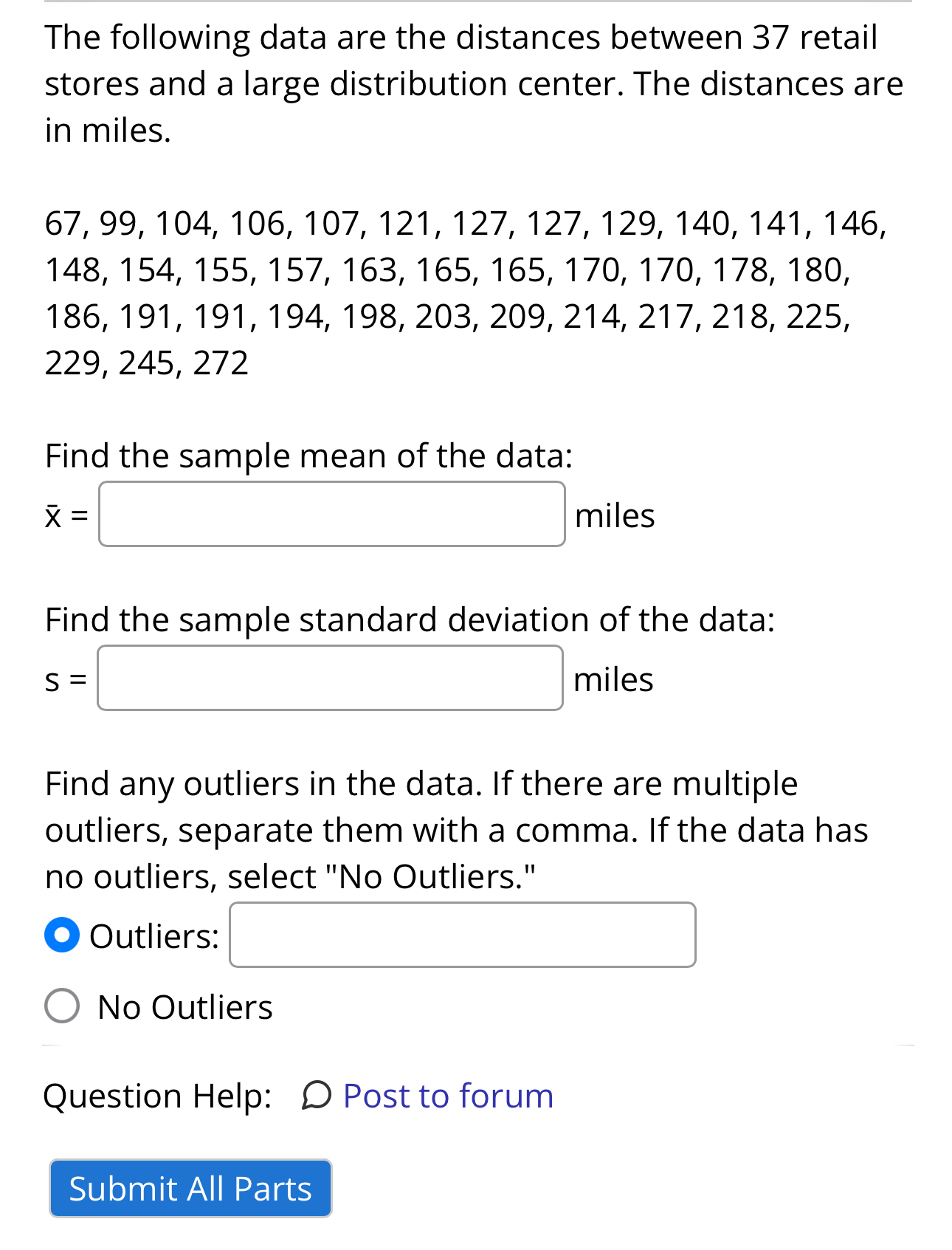 The following data are the distances between 37 | Chegg.com