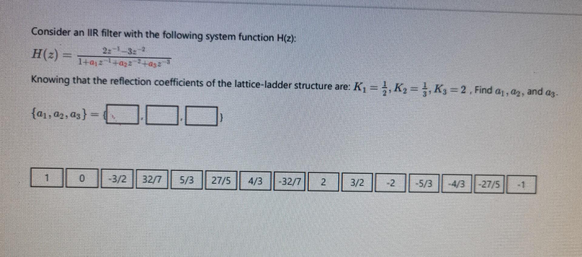 Solved Consider an IIR filter with the following system | Chegg.com