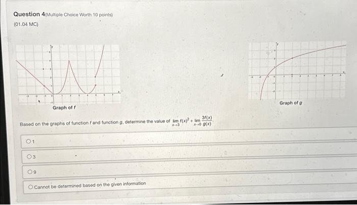 Solved Question 4(Multiple Choice Worth 10 points) (01.04MC) | Chegg.com