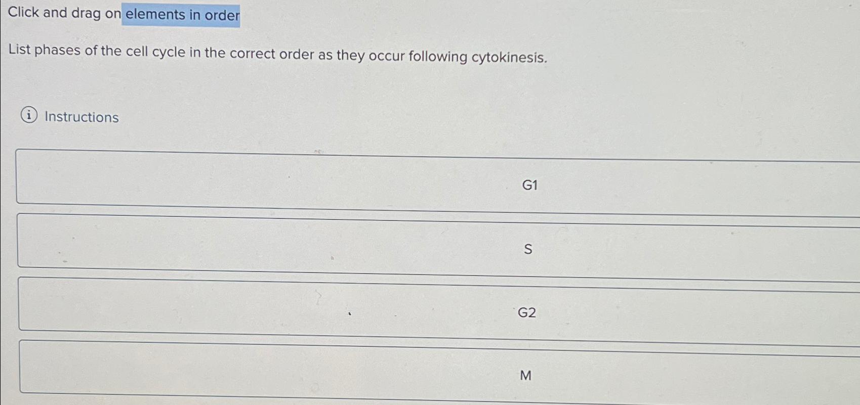 Solved Click and drag on elements in orderList phases of the | Chegg.com
