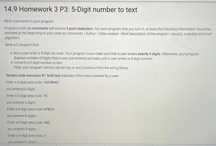 Solved Write comments in your program. Programs with no | Chegg.com