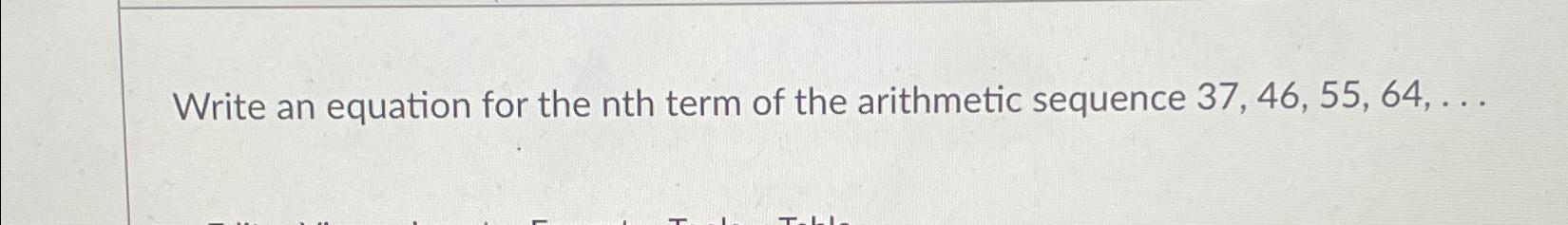 Solved Write an equation for the nth term of the arithmetic | Chegg.com