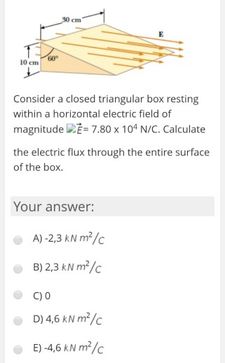 Solved 30 cm 60 10 cm Consider a closed triangular box | Chegg.com