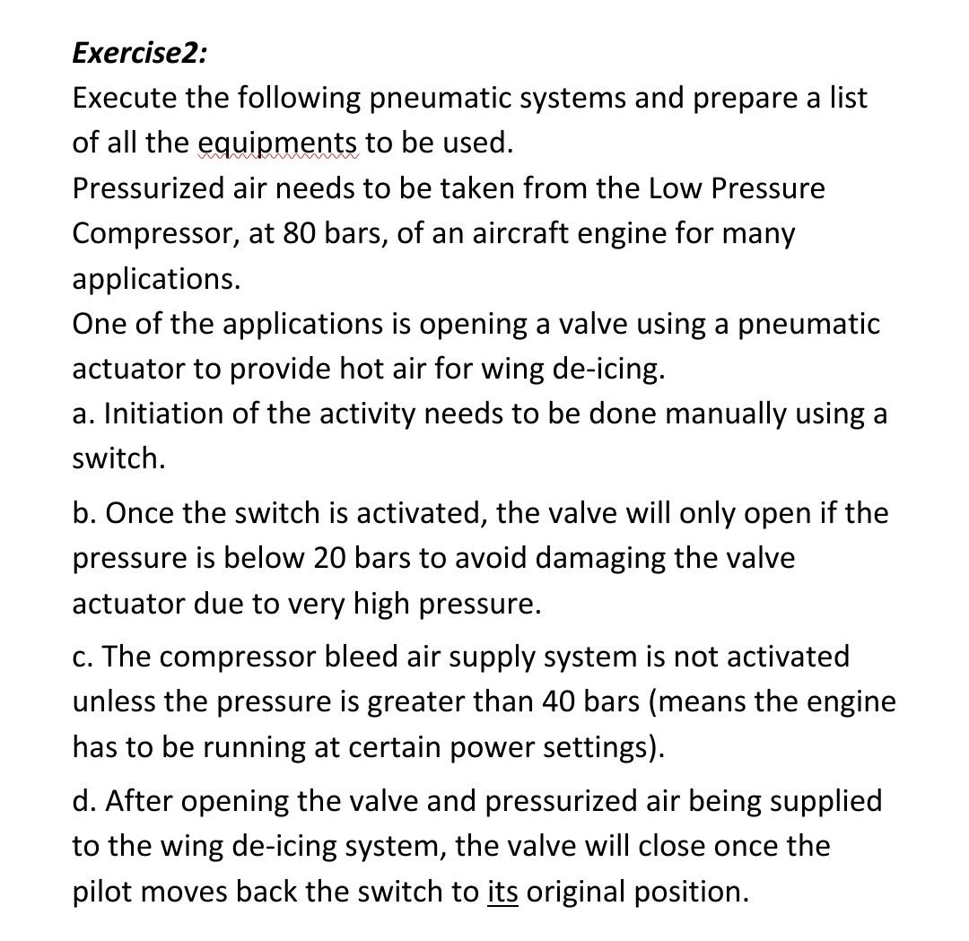 Solved Exercise 2: Execute the following pneumatic systems | Chegg.com