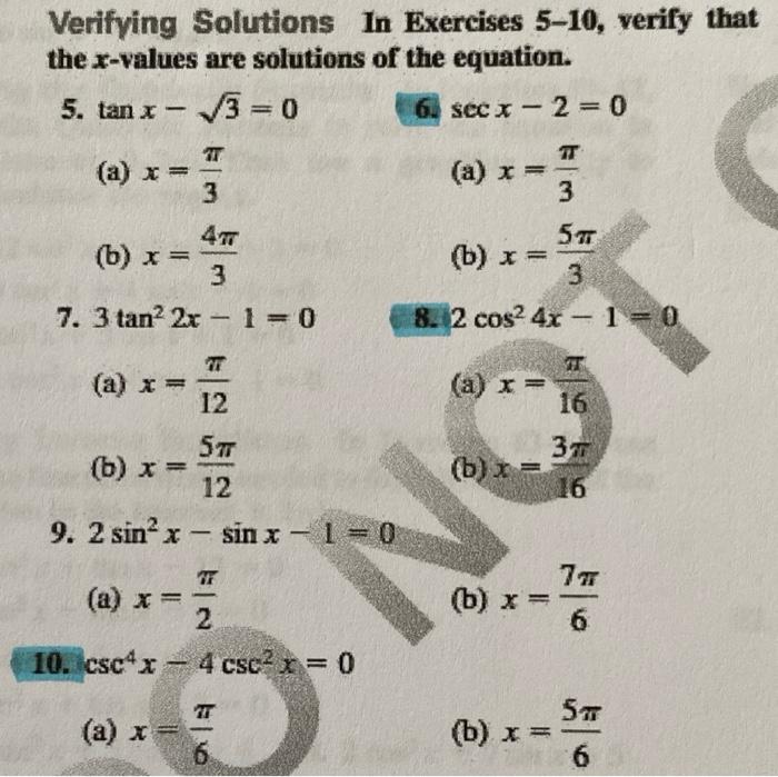 Solved Verifying Solutions In Exercises 5-10, verify that | Chegg.com