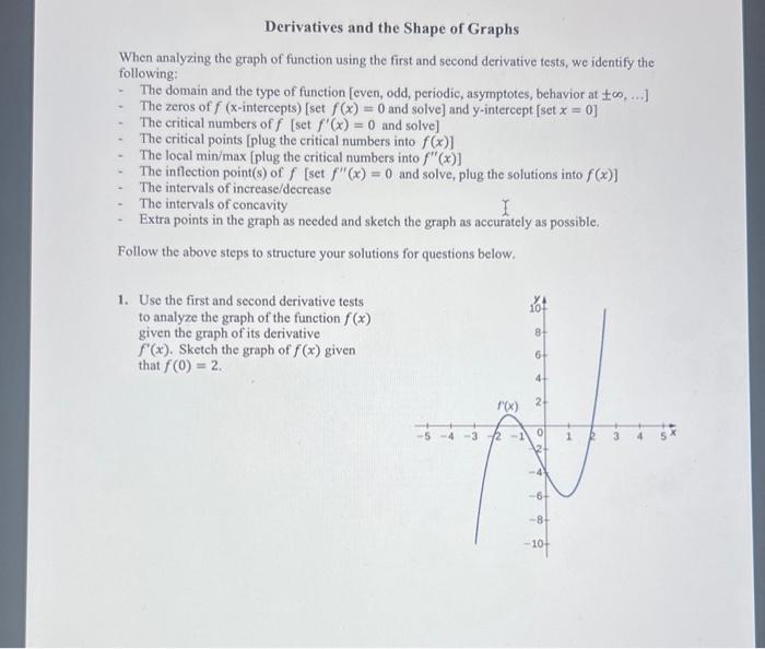 Solved 2. Use the first and second derivative tests to | Chegg.com