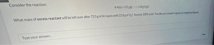 Solved Consider the reaction: 4 A( s)+3O2( s)→2 A2O=(s) | Chegg.com