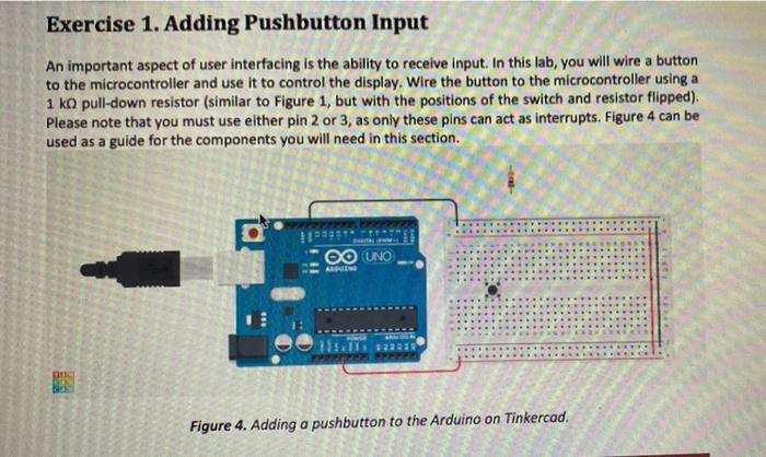 Solved Exercise 1. Adding Pushbutton Input An important | Chegg.com