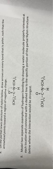 Solved o. On tne partial Lewis structure of nylon below, | Chegg.com