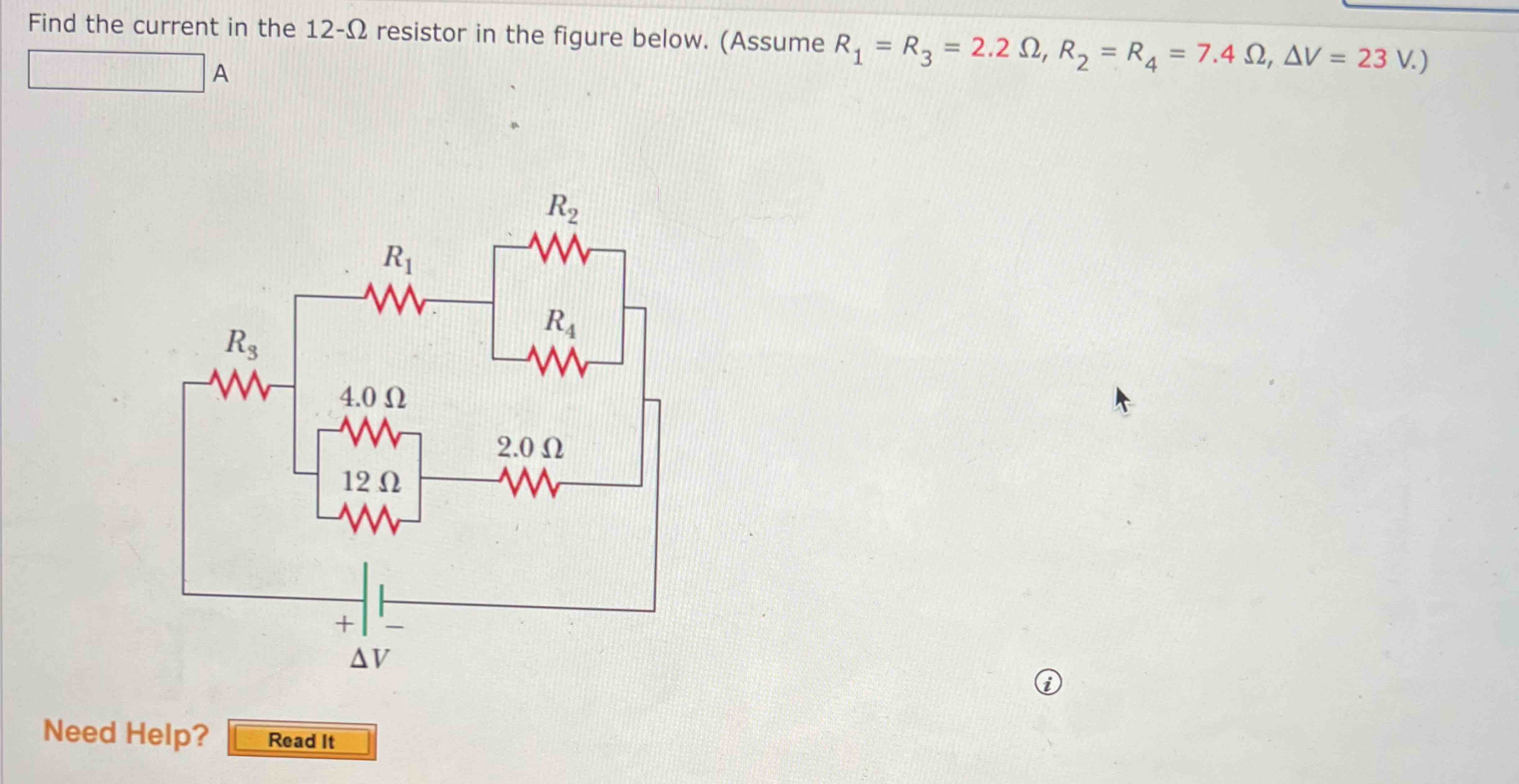 Solved Find the current in the 12-\Omega resistor in the | Chegg.com