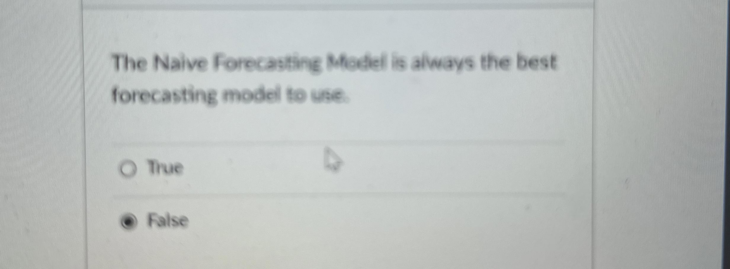 Solved The Naive Forecasting Model is always the best | Chegg.com