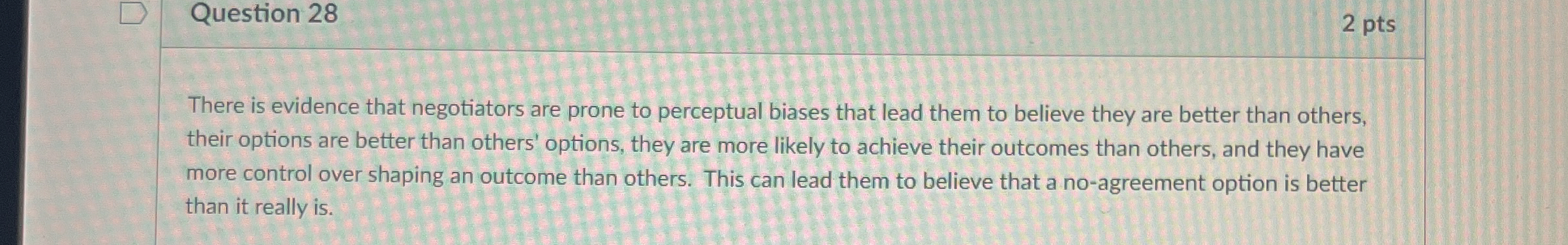 Solved Question 282 ﻿ptsThere is evidence that negotiators | Chegg.com