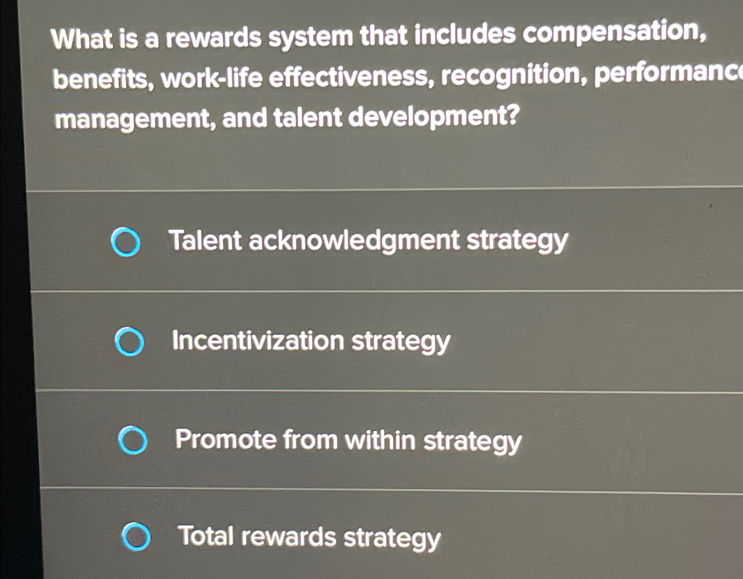Solved What is a rewards system that includes compensation, | Chegg.com