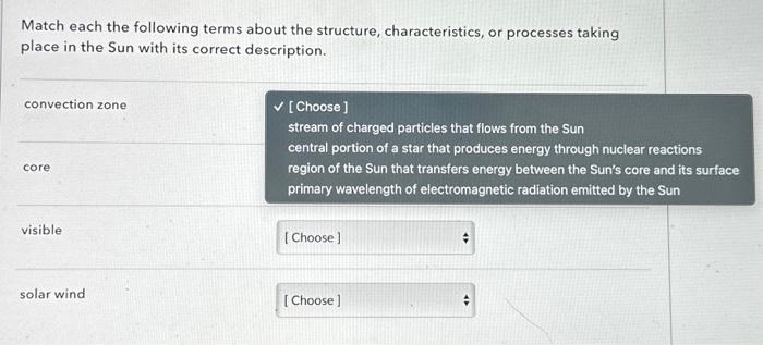 Solved Match each the following terms about the structure, | Chegg.com