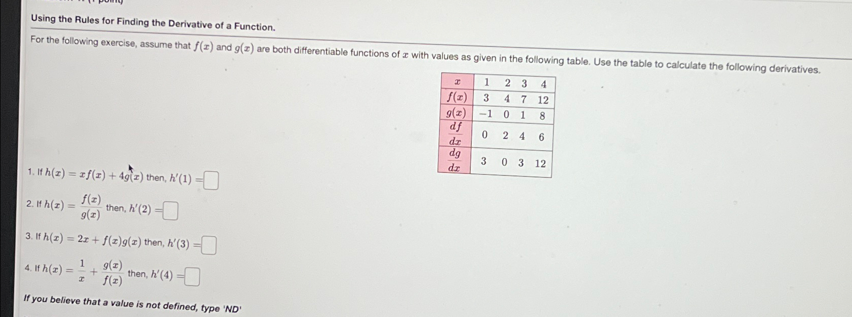 Solved Using the Rules for Finding the Derivative of a | Chegg.com