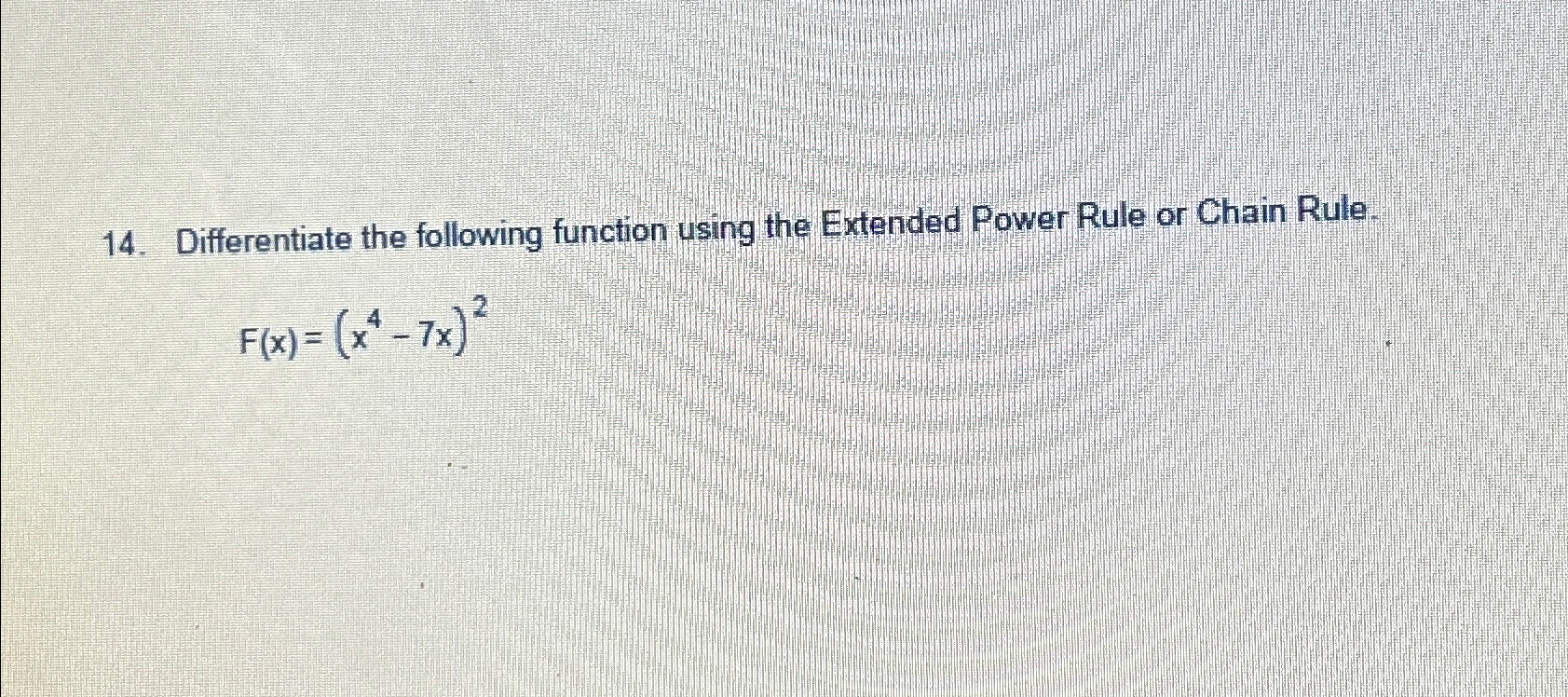 Solved Differentiate the following function using the | Chegg.com