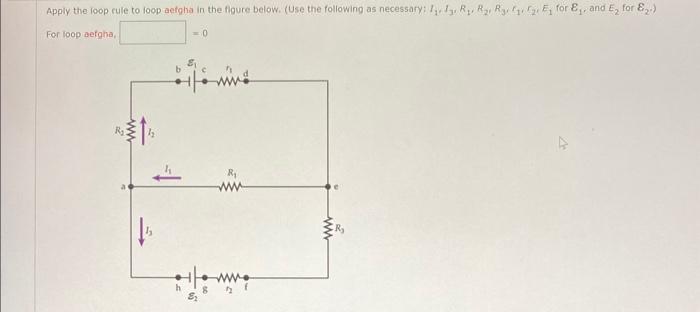 Solved Apply the loop rule to loop aetgha in the figure | Chegg.com