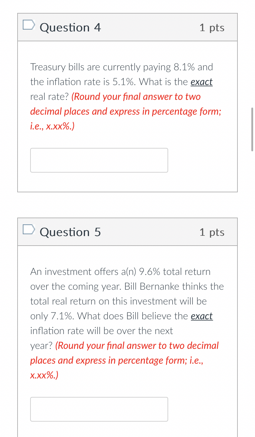 Solved Question 41 ﻿ptsTreasury bills are currently paying | Chegg.com