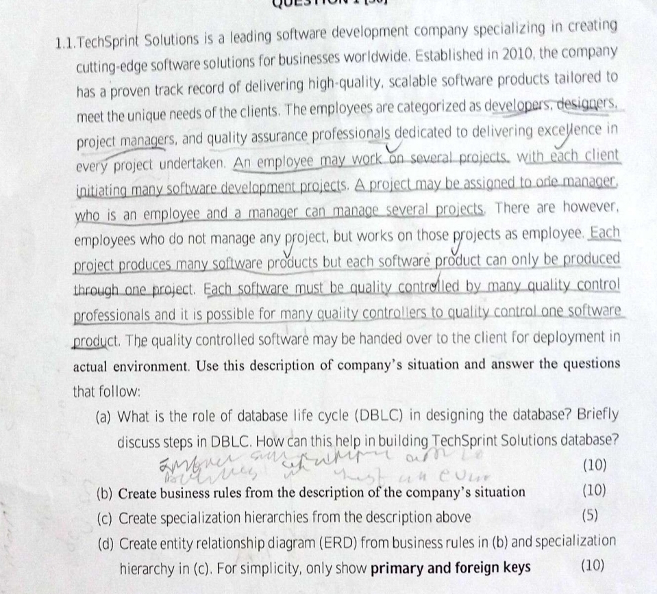 1.1.TechSprint Solutions is a leading software | Chegg.com