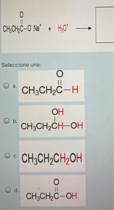 Solved 0 O 11 CH3(CH2)5CCI + CH3(CH2)5C-OH — Seleccione una: | Chegg.com