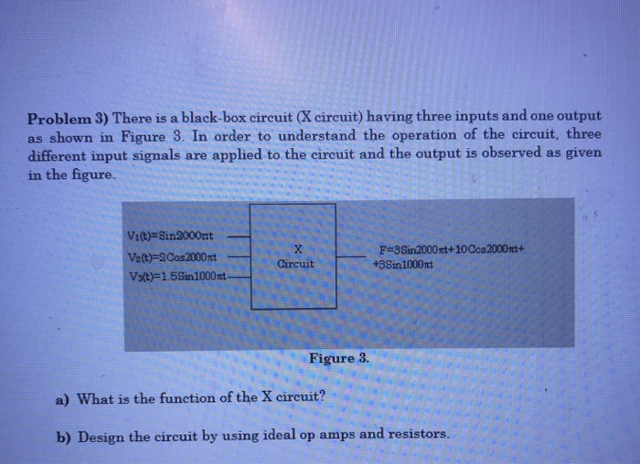 Solved Problem 3) There is a black-box circuit (X circuit) | Chegg.com