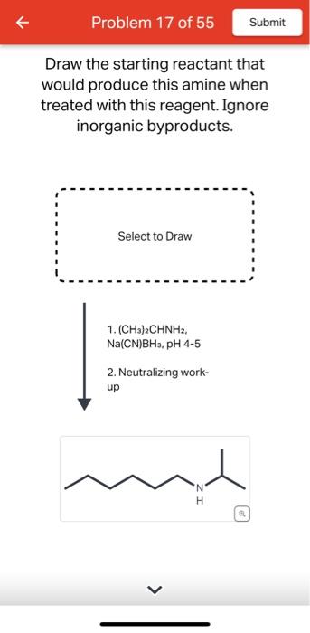 Solved Draw the starting reactant that would produce this | Chegg.com