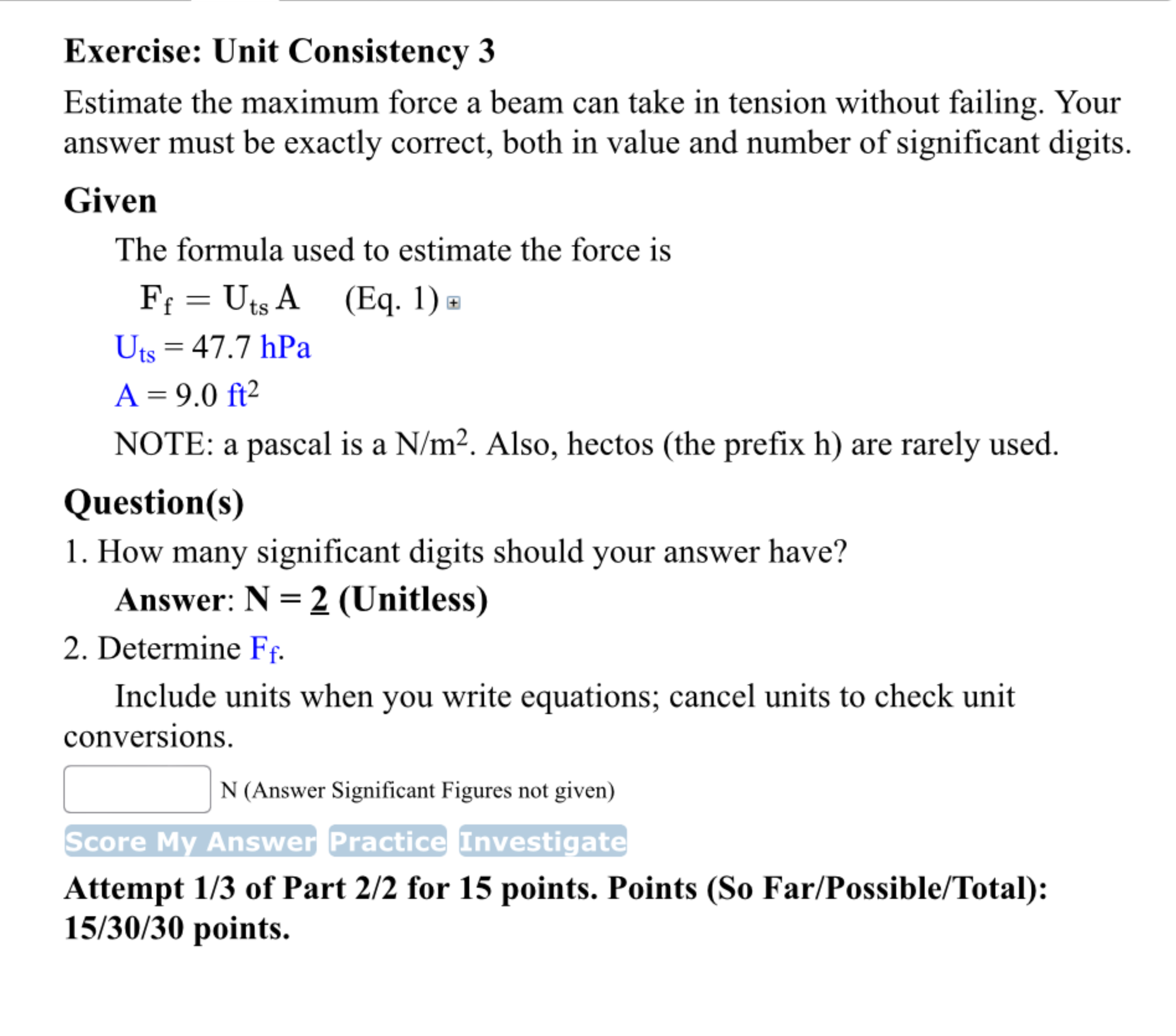 Solved Exercise: Unit Consistency 3Estimate the maximum | Chegg.com