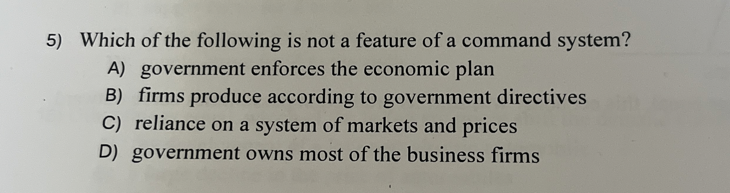 Solved Which of the following is not a feature of a command | Chegg.com